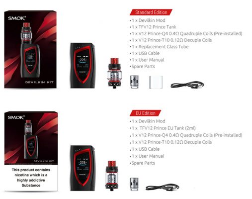 Smok Devilkin 225w & TFV12 Prince Starter Kit - Free delivery